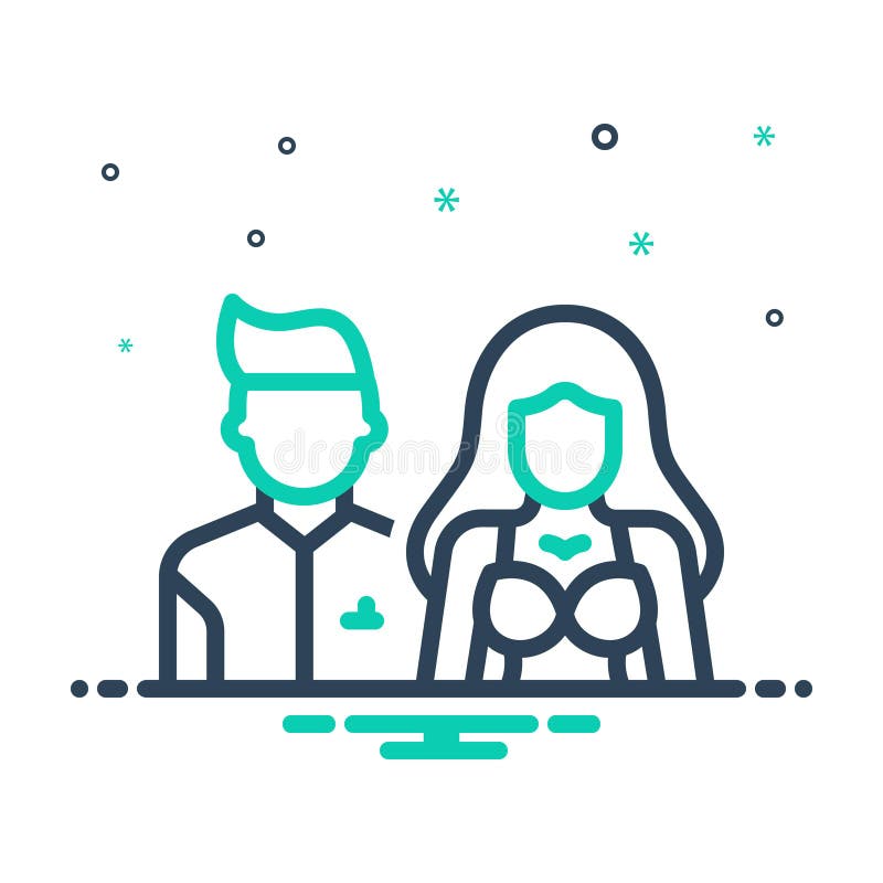 Mix Icon for Pairs, Combination and Combo Stock Illustration ...