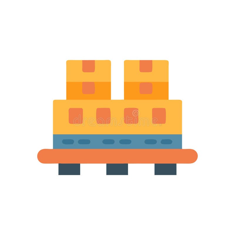 Icon for Pallet Usage in Logistics Stock Image - Illustration of pallet ...