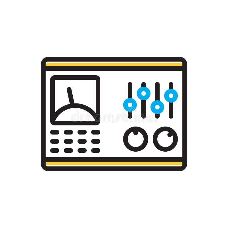 Multi Color Icon for Panel, Dashboard and Control Stock Vector ...