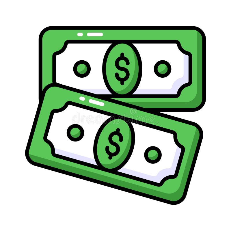 An Icon of Paper Currency in Modern Style, Well Designed Vector of ...