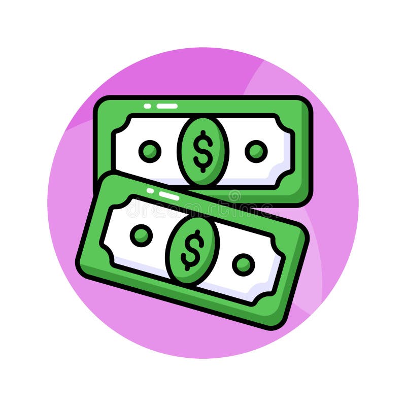 An Icon of Paper Currency in Modern Style, Well Designed Vector of ...
