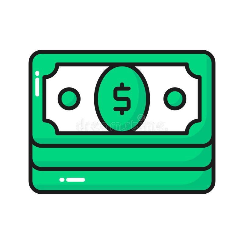 An Icon of Paper Currency in Modern Style, Well Designed Vector of ...