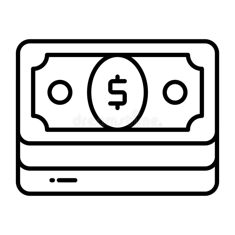 An Icon of Paper Currency in Modern Style, Well Designed Vector of ...