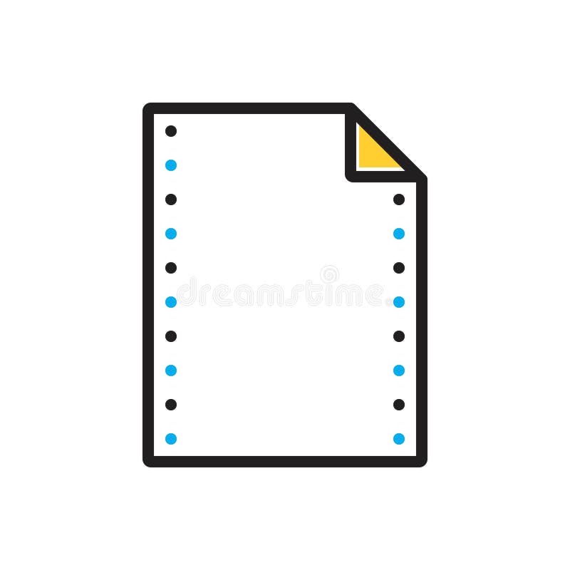 Multi Color Icon for Paper, Note and Document Stock Illustration ...