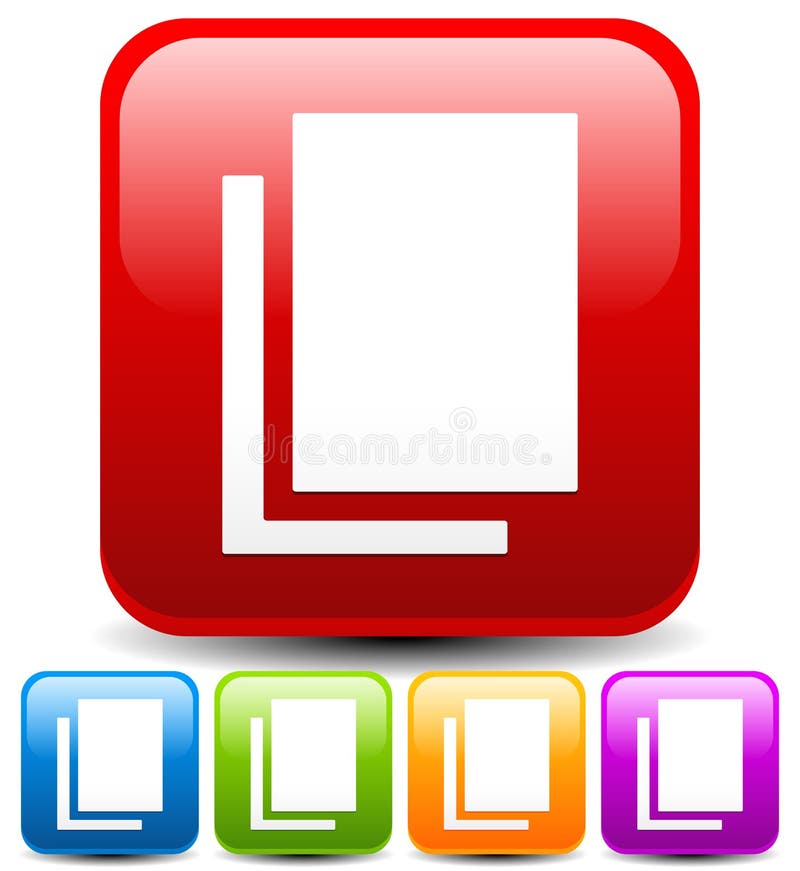Icon With Paper Sheets, Pair Of Papers, Stacked Papers Symbol Stock ... Icon With Paper Sheets, Pair Of Papers, Stacked Papers Symbol Stock ...