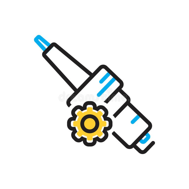 Multi Color Icon for Part, Car Part Andbolt Stock Image - Image of ...