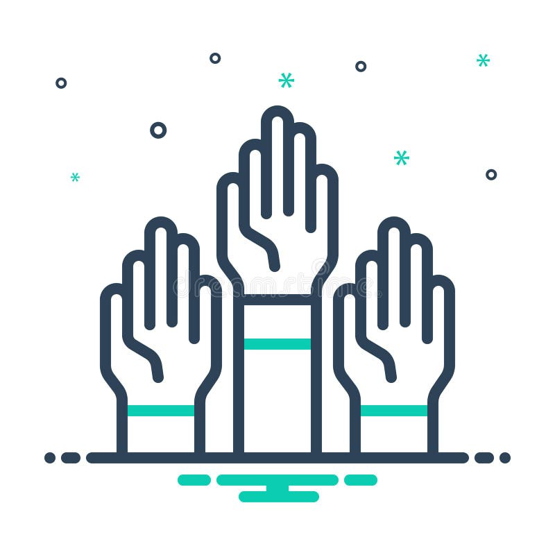 Mix Icon for Participate, Partake and Engage Stock Illustration ...