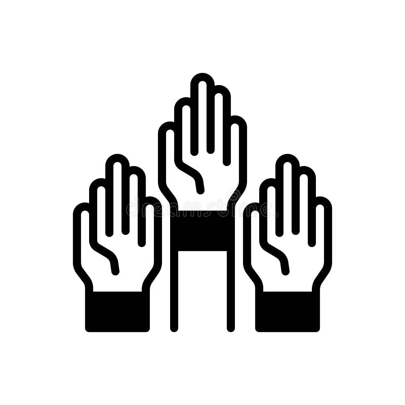 Black Solid Icon for Participate, Partake and Engage Stock Vector ...