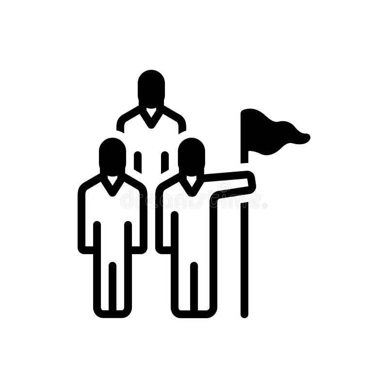 Black Solid Icon for Participate, Perform and Procession Stock Vector ...