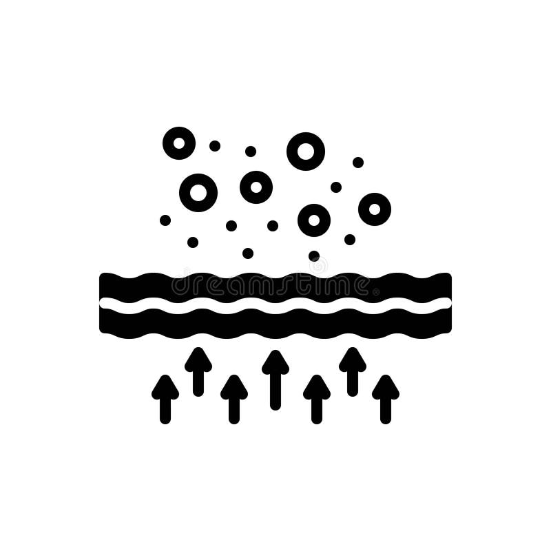 Black Solid Icon for Particle, Air Filtration and Clean Stock Vector ...