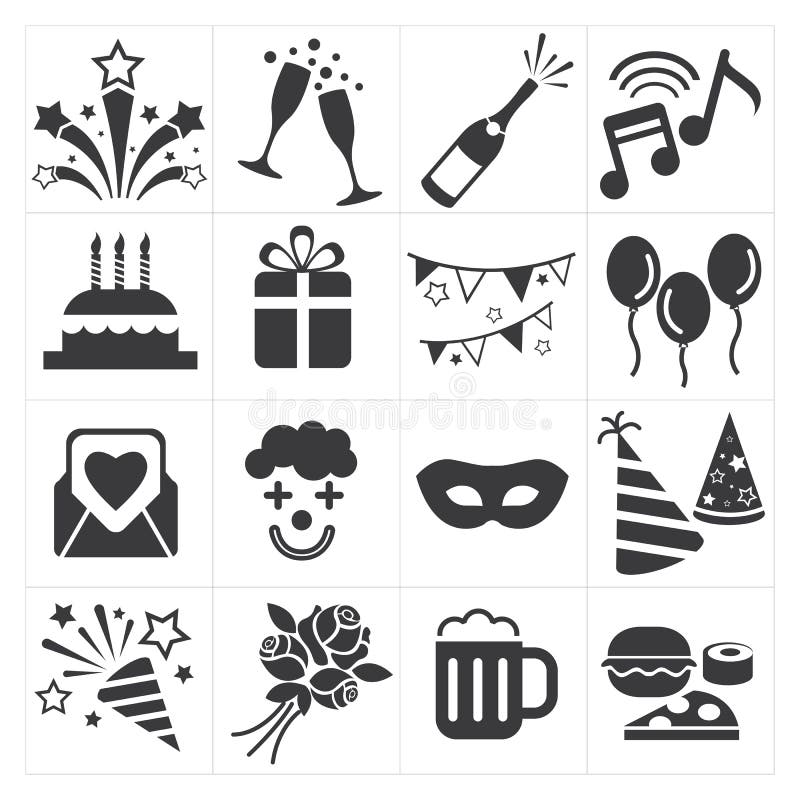 Icon party celebrate stock vector. Illustration of cocktail - 41578127