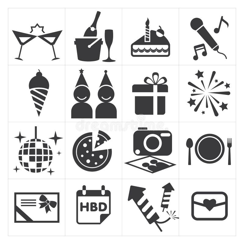 Icon party celebrate stock vector. Illustration of cake - 41578133