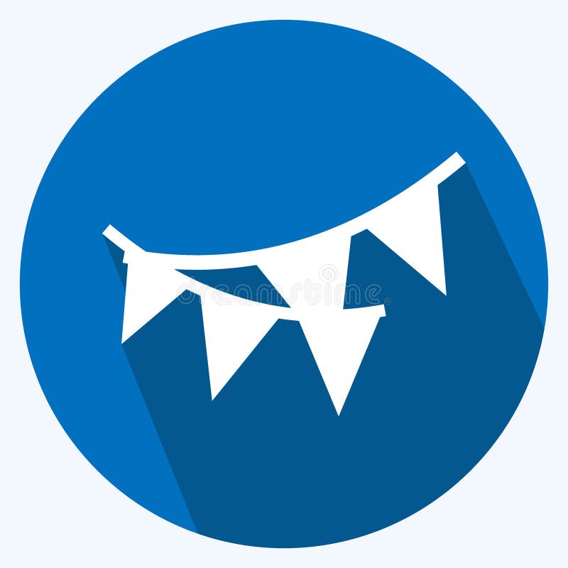 Icon Party Decoration. Suitable for Party Symbol. Long Shadow Style ...