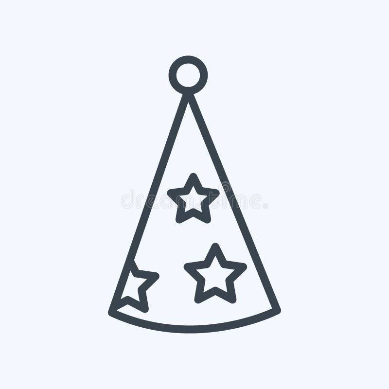 Icon Party Hat II. Suitable for Party Symbol. Line Style. Simple Design ...