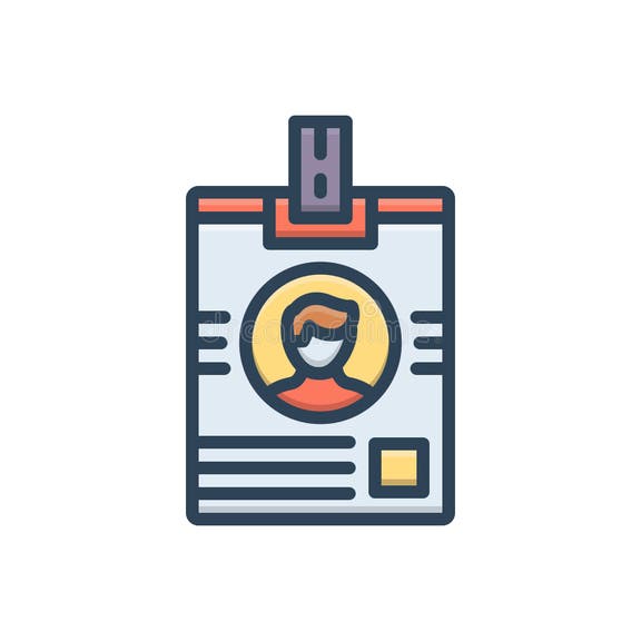 Color Illustration Icon for Pass, Id Card and Website Stock ...