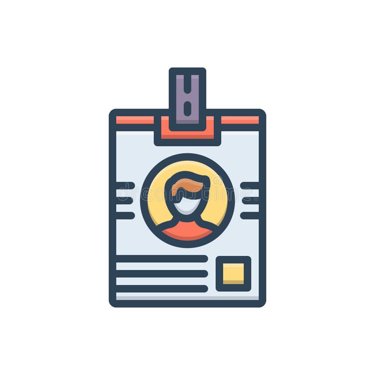 Color Illustration Icon for Pass, Id Card and Website Stock ...