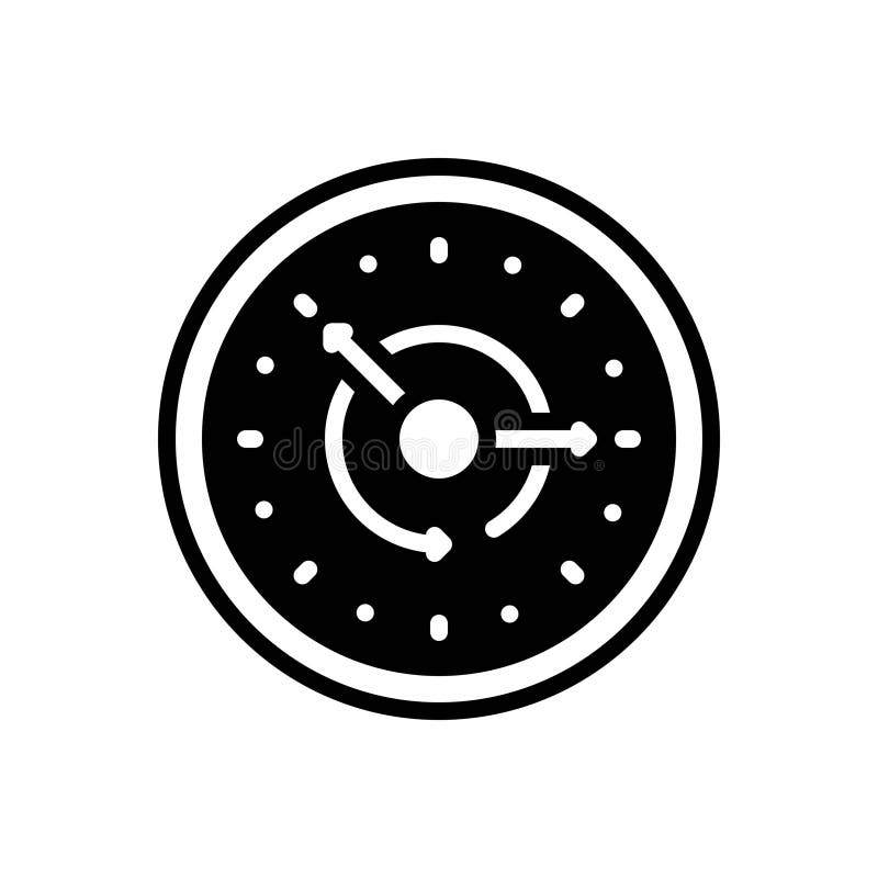 Black Solid Icon for Past, Gone by and Period Stock Vector ...