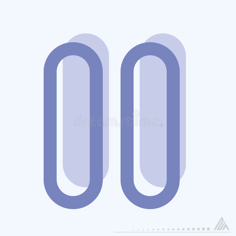 Icon Pause - Two Tone Style Stock Vector - Illustration of music ...