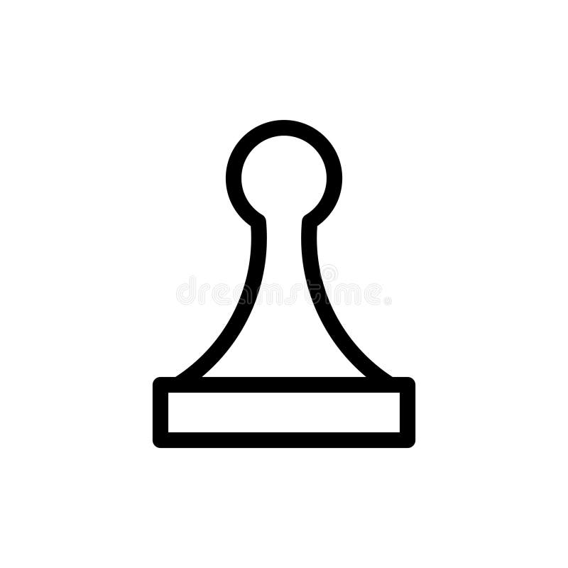 Icon Pawn Piece Symbol Design Stock Illustration - Illustration of ...