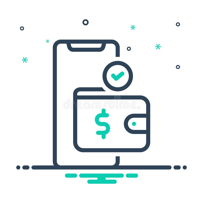 Mix Icon for Payment, Digital and Banking Stock Vector - Illustration ...