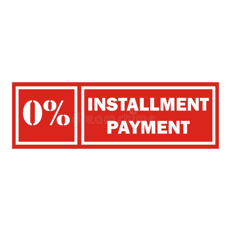 Icon Payment Installment Red Rectangular Frame Stock Vector ...