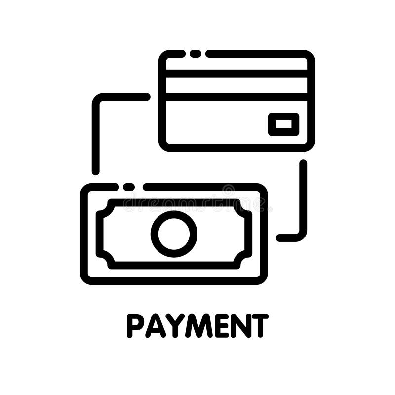 Web Payment Outline Vector Icon. Thin Line Black Web Payment Icon, Flat ...