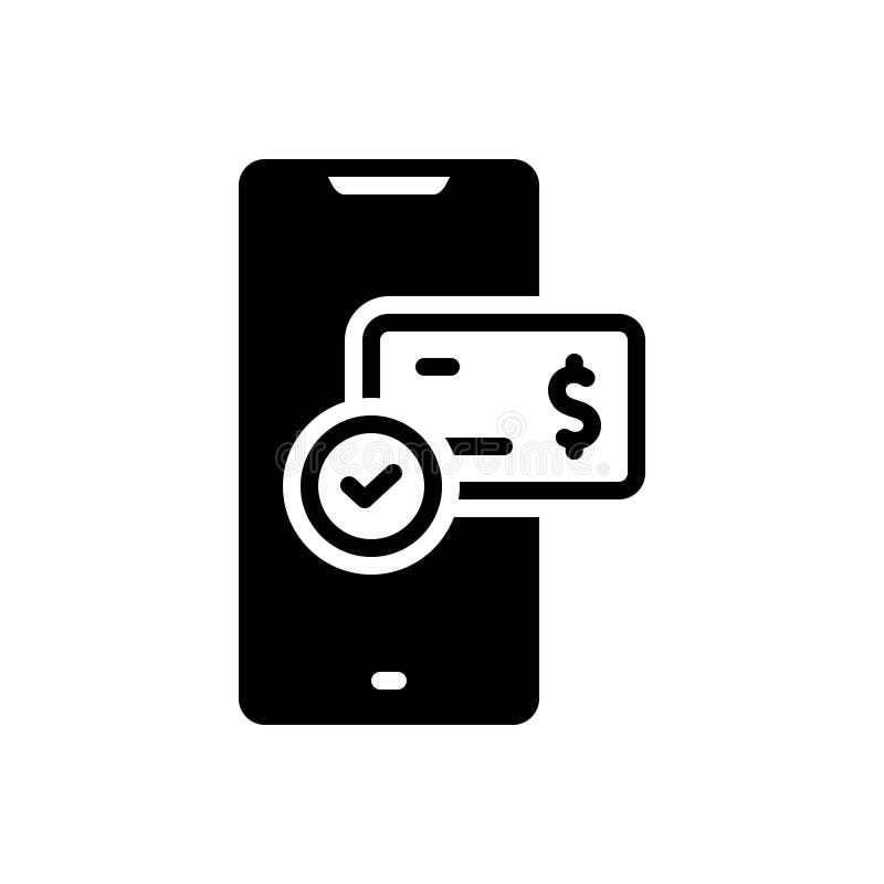 Black Solid Icon for Pays, Salary and Payment Stock Vector ...