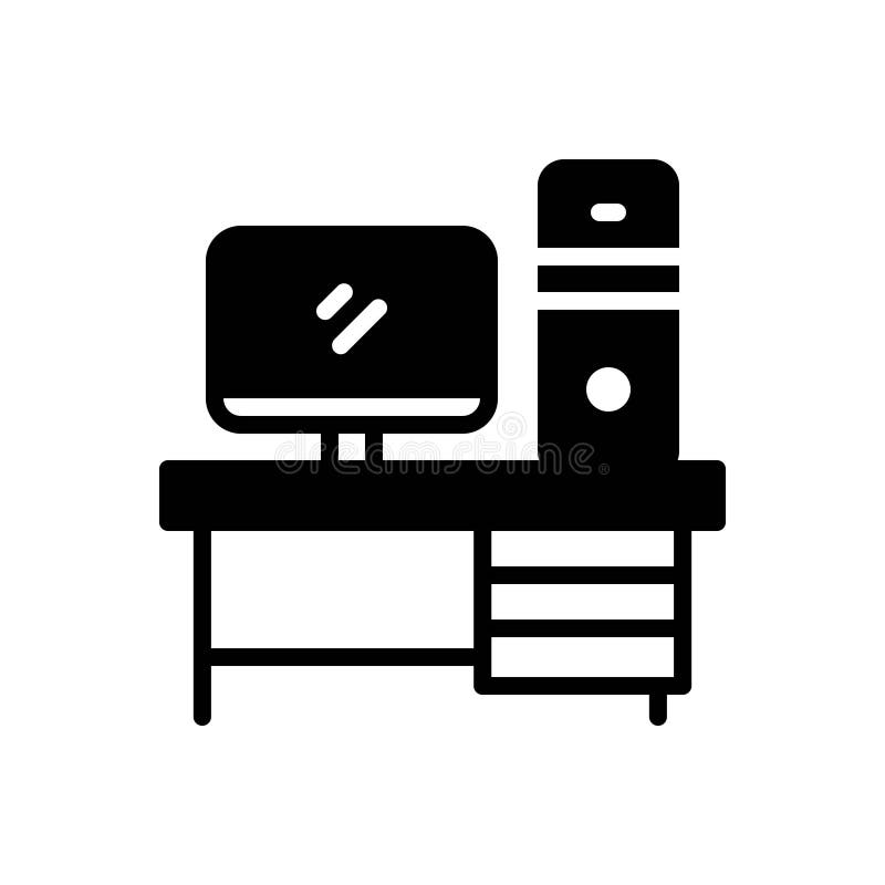 Black Solid Icon for Pc, Desktop and Device Stock Vector - Illustration ...