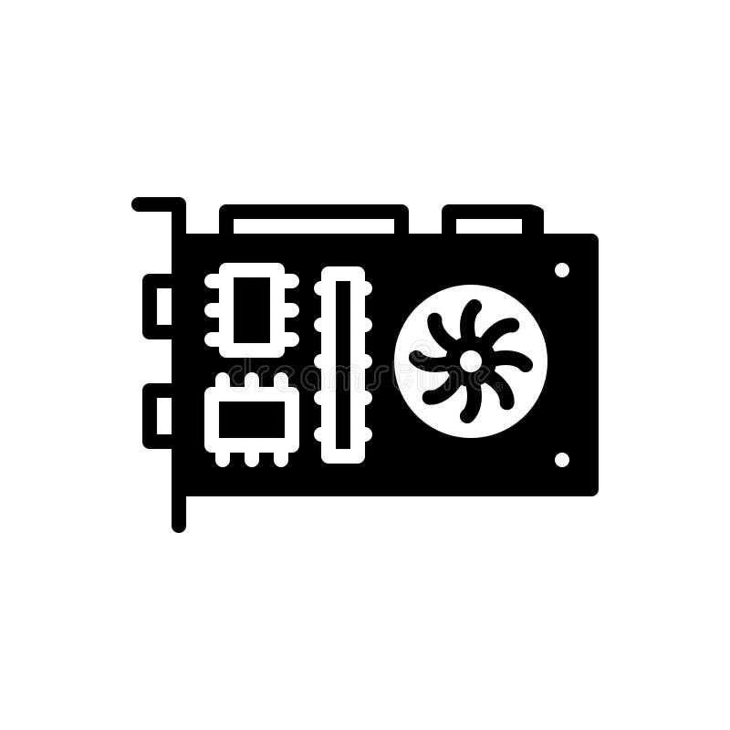 Black Solid Icon for Pci, Capacitor Chip Stock Vector - Illustration of ...
