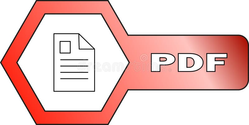 Hexagonal Icon for PDF Files - Vector Stock Vector - Illustration of ...