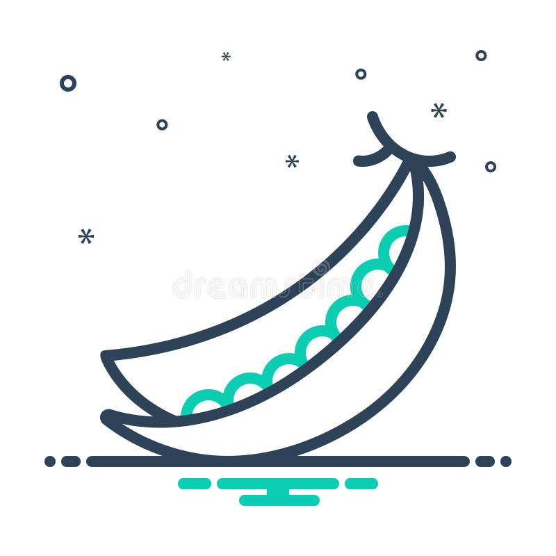 Mix Icon for Peas, Beans and Green Peapod Stock Illustration ...