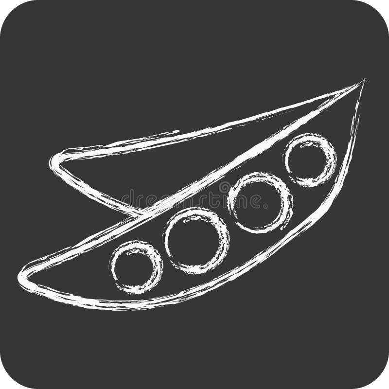 Icon Peas. Suitable for Nuts Symbol. Chalk Style. Simple Design ...
