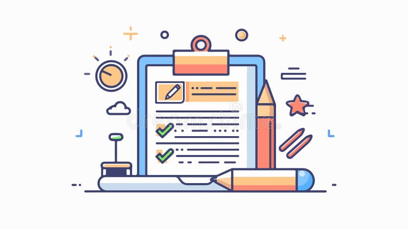 Professional Pen and Paper Icon for Feedback Concept Stock Vector ...