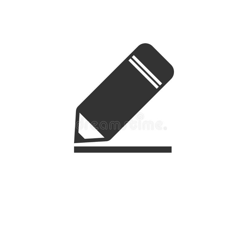 Icon Pencil Black. Vector. Illustrator. on White Background Stock ...