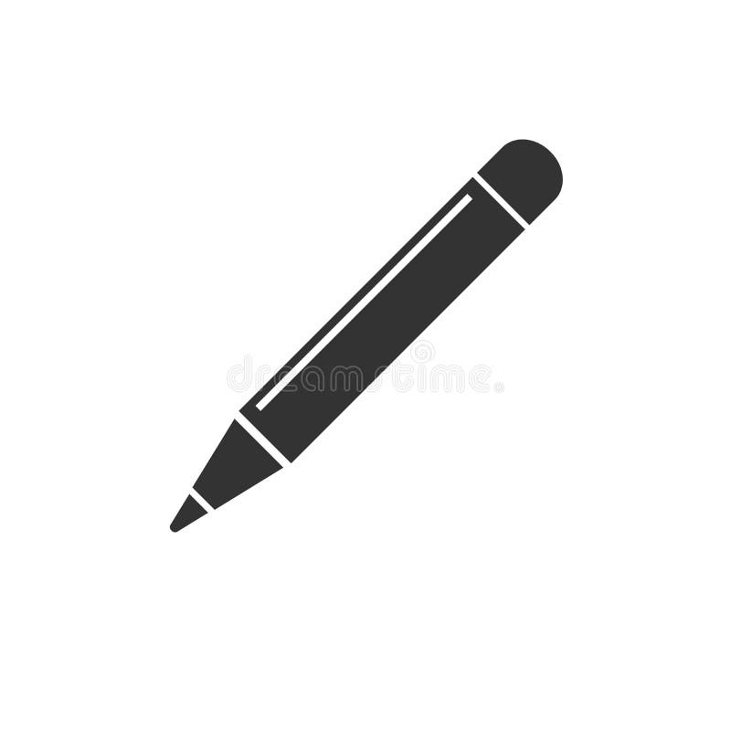 Icon Pencil Black. Vector. Illustrator. on White Background Stock ...