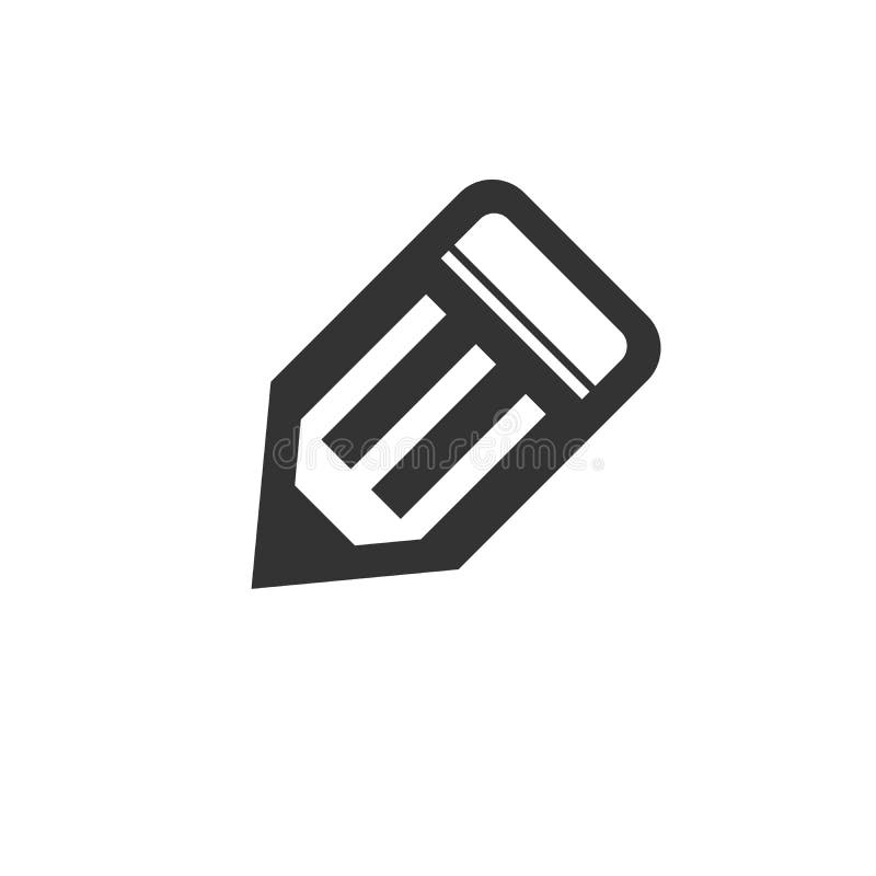 Icon Pencil Black. Vector. Illustrator. on White Background Stock ...