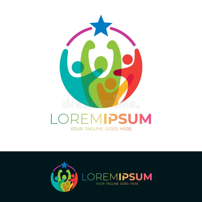 Icon of People Gathering, Social Logo with Simple Design Stock Vector ...