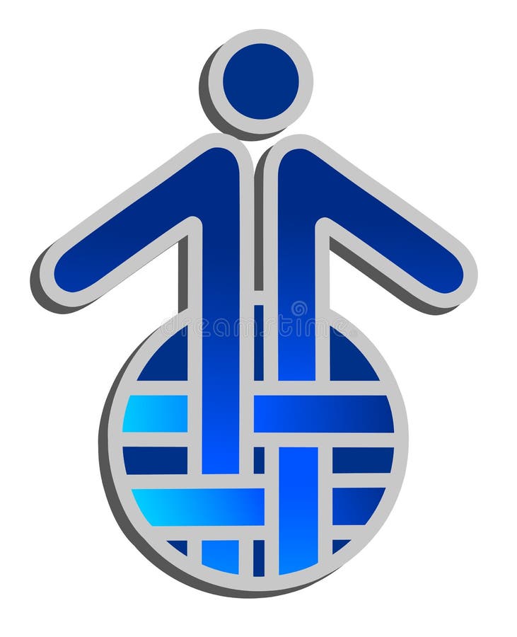 Icon people and planet stock vector. Illustration of color - 34250278