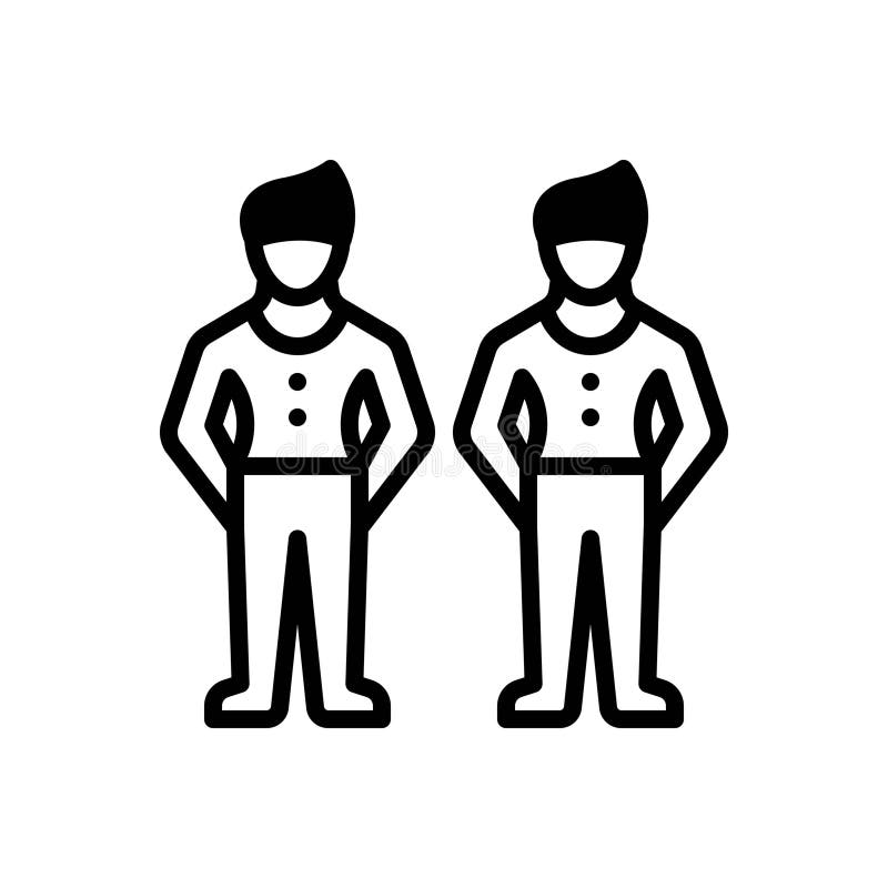 Black Solid Icon for People, Public and Member Stock Illustration ...