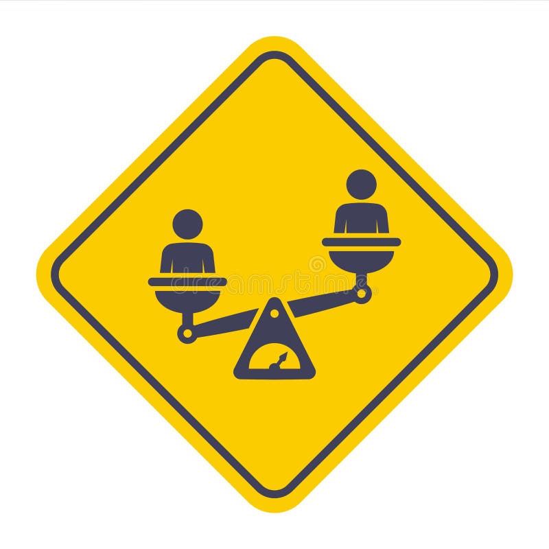 Icon People on Scales. Comparison of People Potential Stock Vector ...