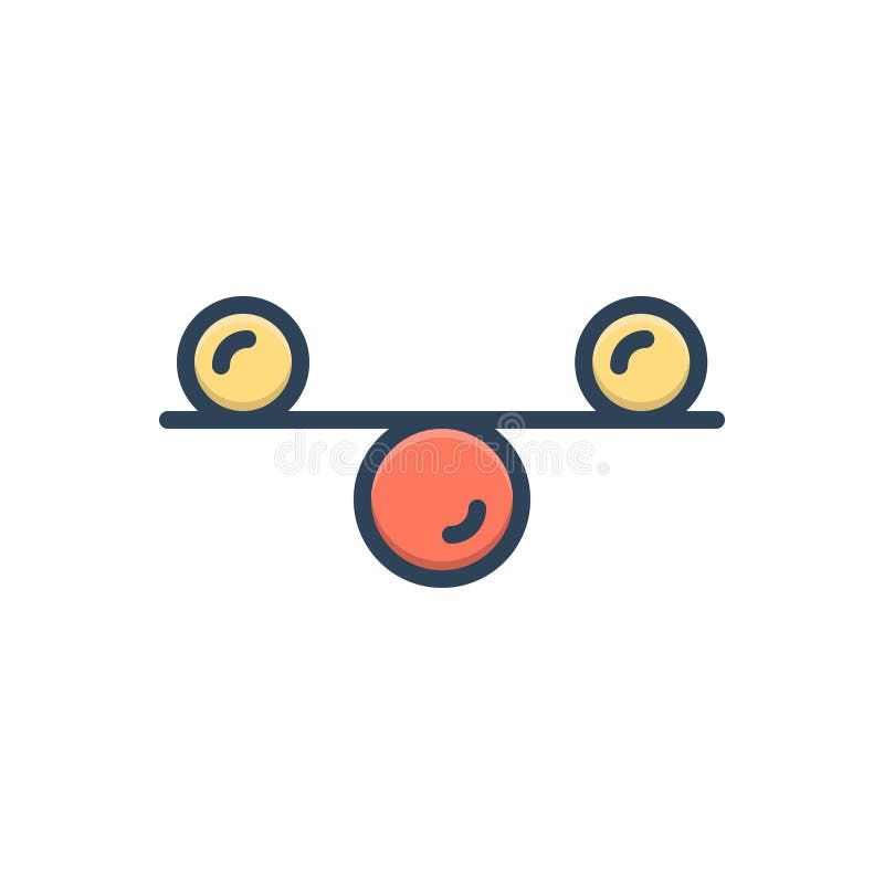 Color Illustration Icon for Perfectly, Balance and Equilibrium Stock ...