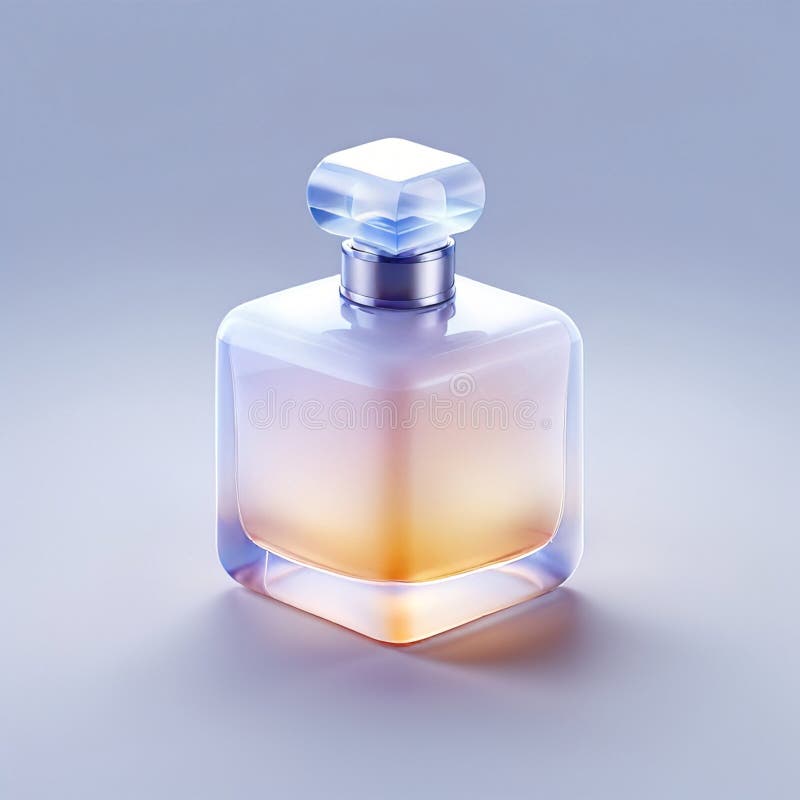 Icon of Perfume, Glossy Glass Style Stock Illustration - Illustration ...