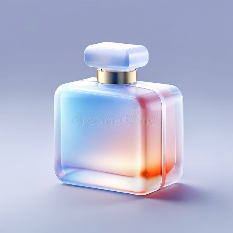 Icon of Perfume, Glossy Glass Style Stock Illustration - Illustration ...