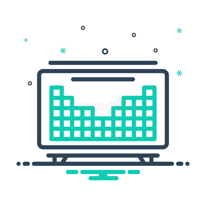Mix Icon for Periodic, Periodic Table and Chemistry Stock Illustration ...