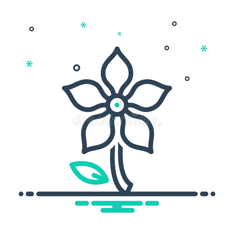 Mix Icon for Periwinkle, Colorful and Ornate Stock Illustration ...