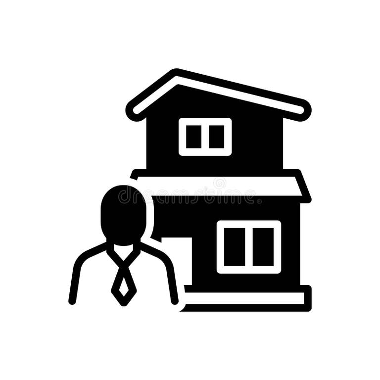 Black Solid Icon for Permanent, Stable and Abiding Stock Illustration ...