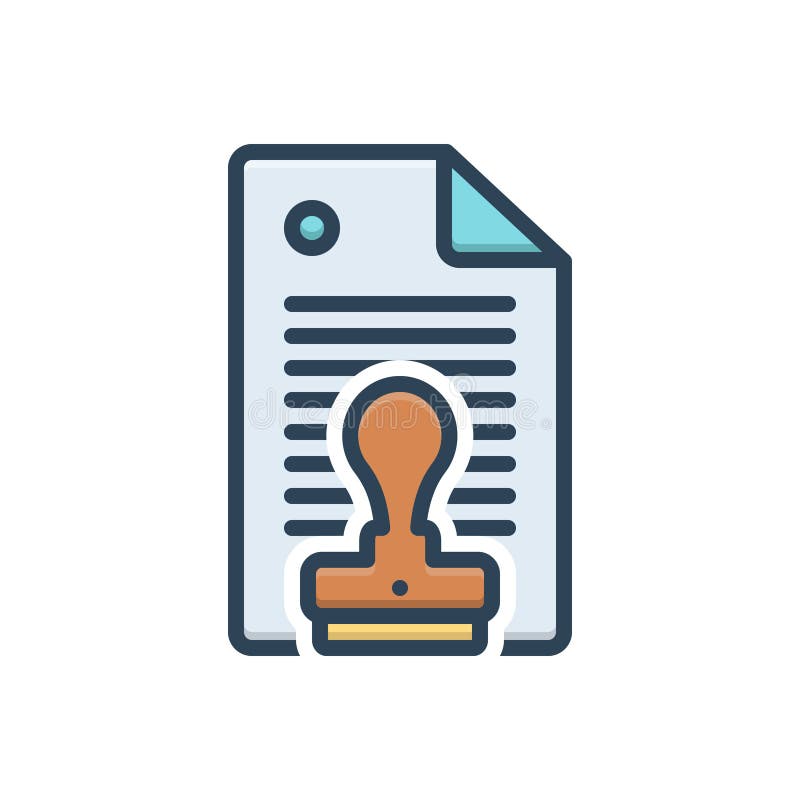 Mix Icon for Permission, Authorization and Permit Stock Vector ...