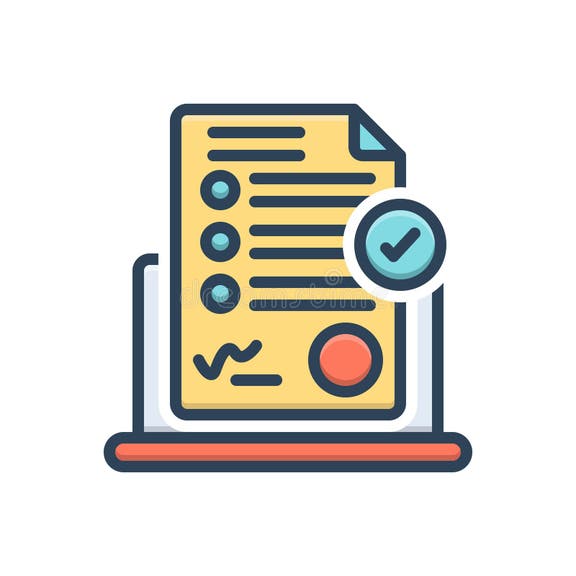 Color Illustration Icon for Permission, Permit and Assent Stock Vector ...