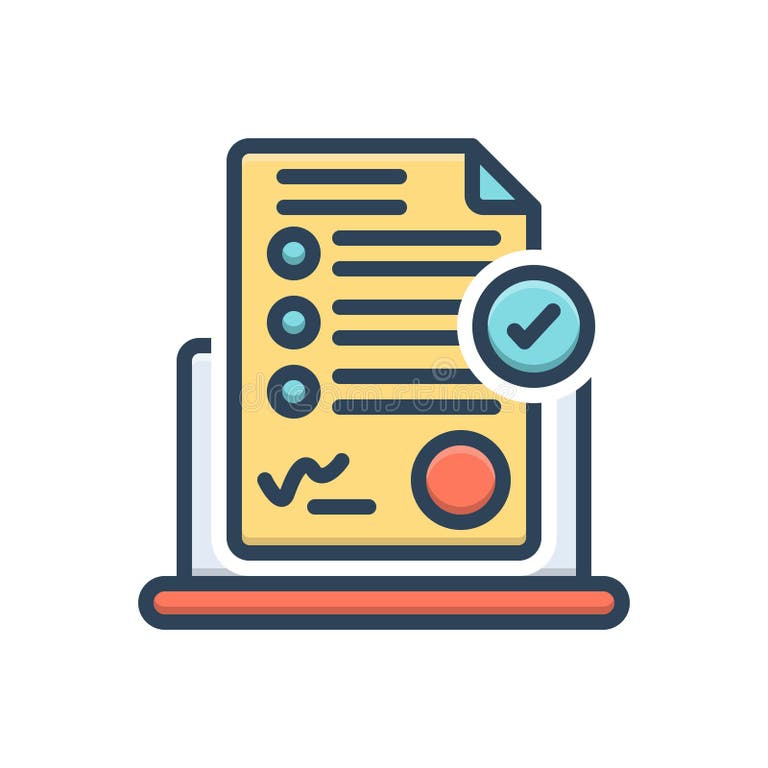 Color Illustration Icon for Permission, Permit and Assent Stock Vector ...