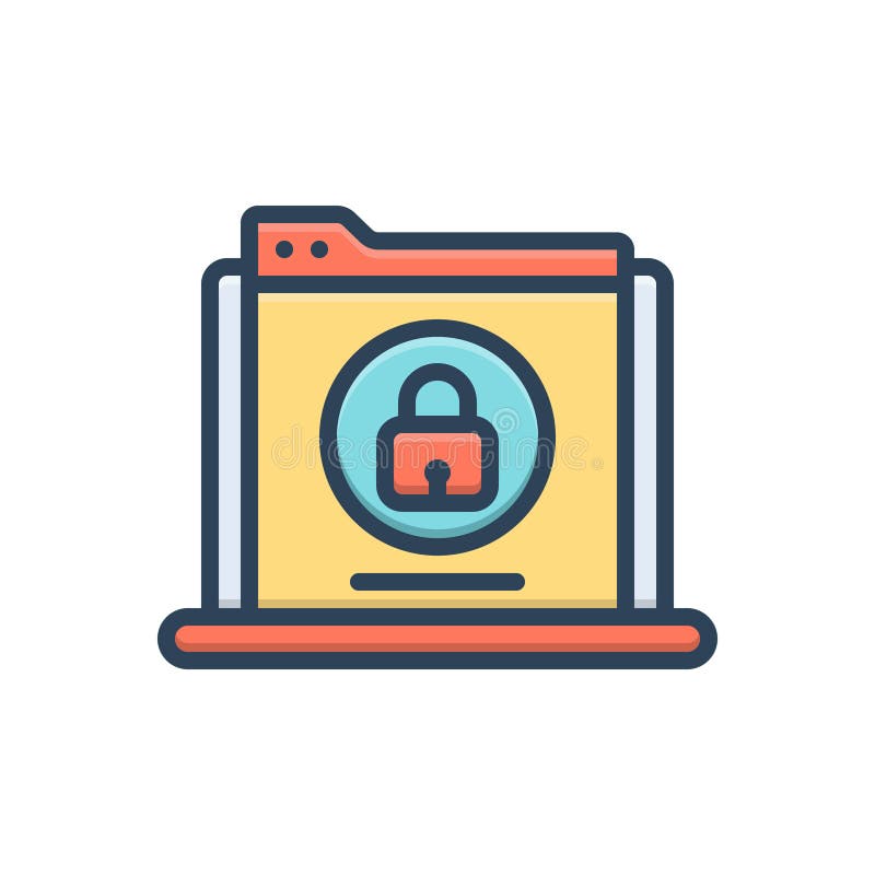 Color Illustration Icon for Permissions, Privilege and Security Stock ...